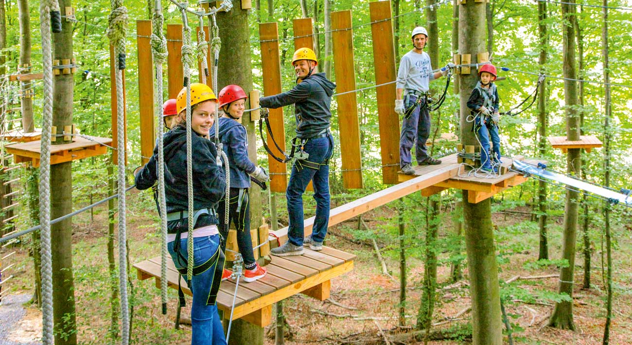 Kletterwald und Kletterpark in Bretten mit über 150 Übungen